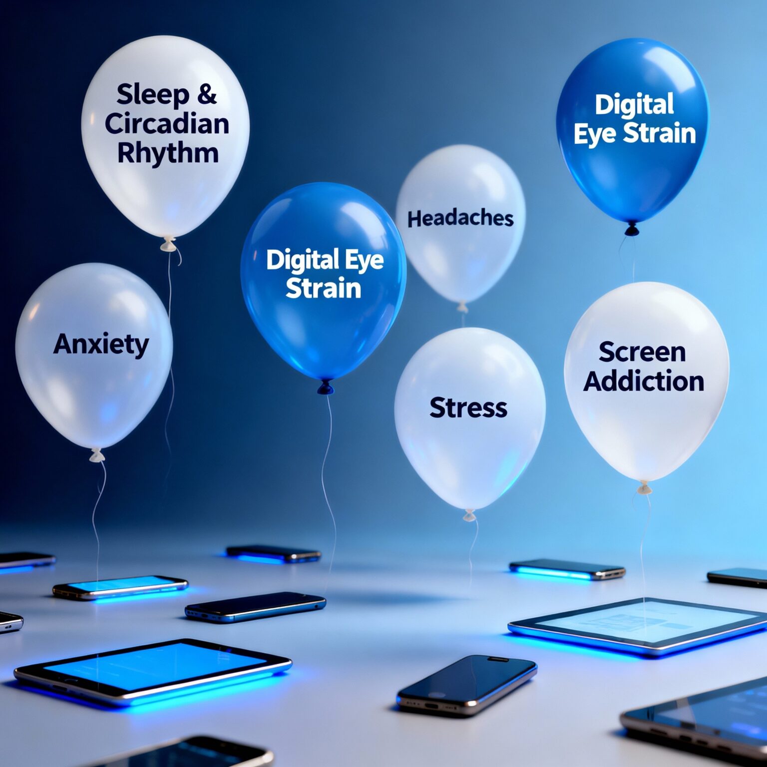 Blue Light from Devices: Adverse effects on Sleep & Eyes